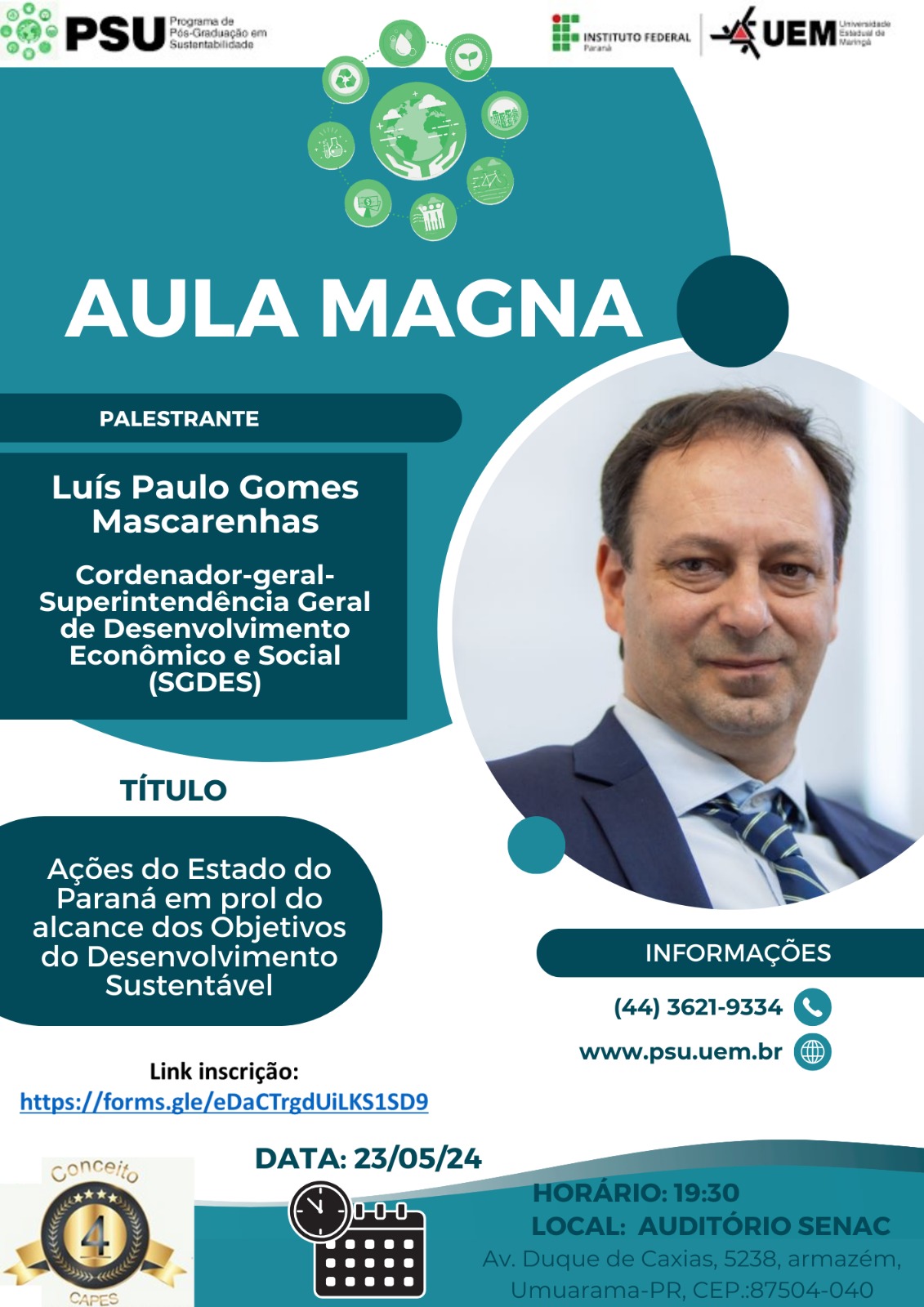 AULA MAGNA 2024 PSU.jpeg — Programa de Pós-Graduação em Sustentabilidade